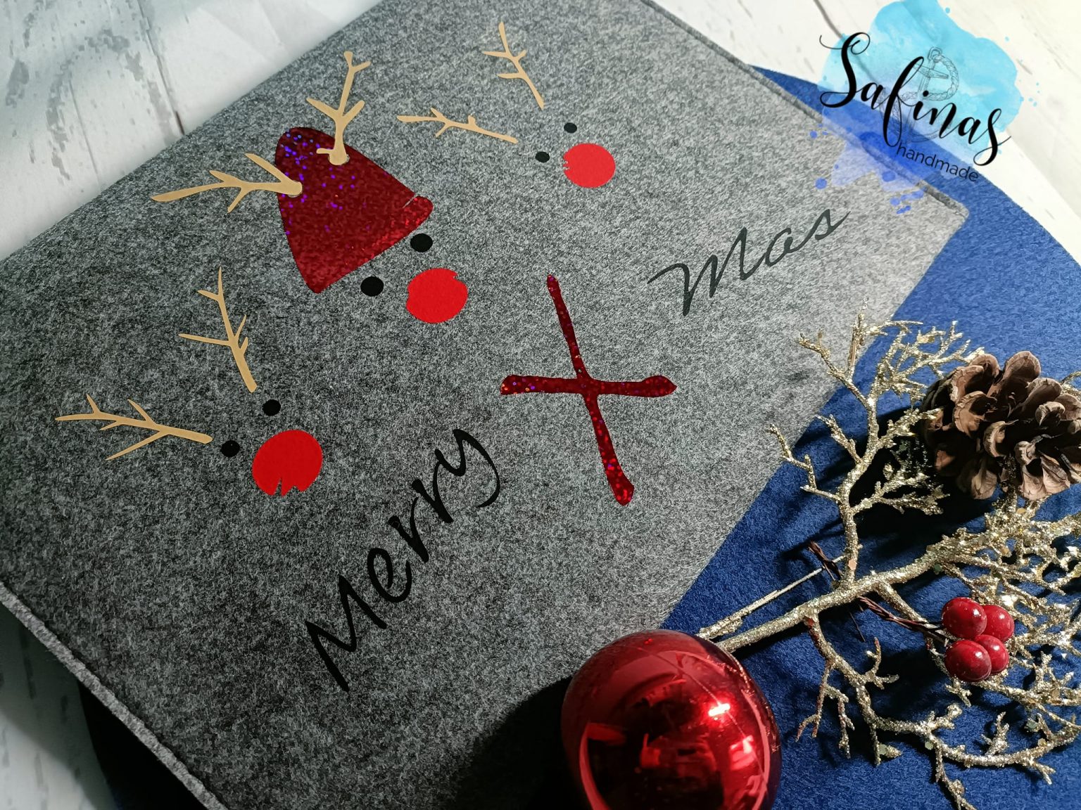 Plottervorlage Blue X Mas